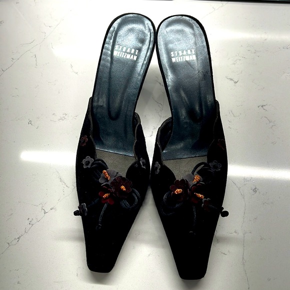 Stuart Weitzman | Shoes | Stuart Weitzman Black Suede Mule | Poshmark